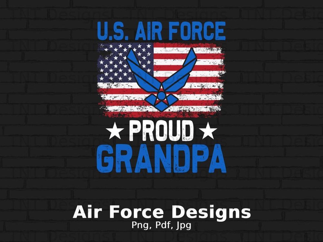 USA Flag Air Force Proud Grandpa Digital Png File Instant Download, Air ...