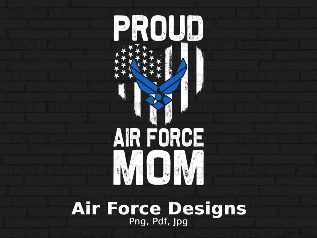 USA Heart Flag Air Force Mom Digital File Instant Download, Proud Air ...