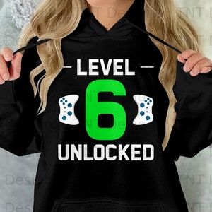 Level 6 Unlocked Digital Png File Instant Download, Video Game 6th ...