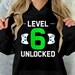 Level 6 Unlocked Digital Png File Instant Download, Video Game 6th ...