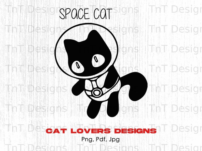 Space Cat Cute Cats Lover Digital Png File Instant Download - Etsy
