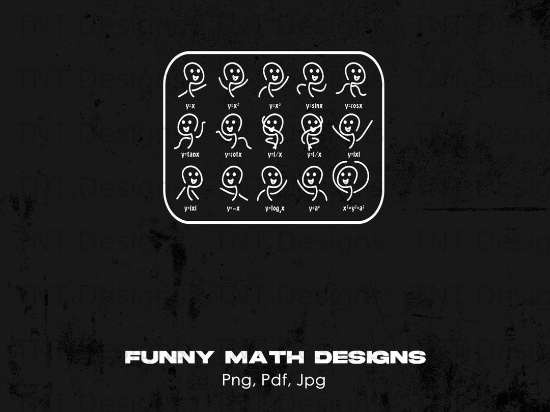 Algebra Dance Figures Digital Png File Download, Funny Graph Figures ...