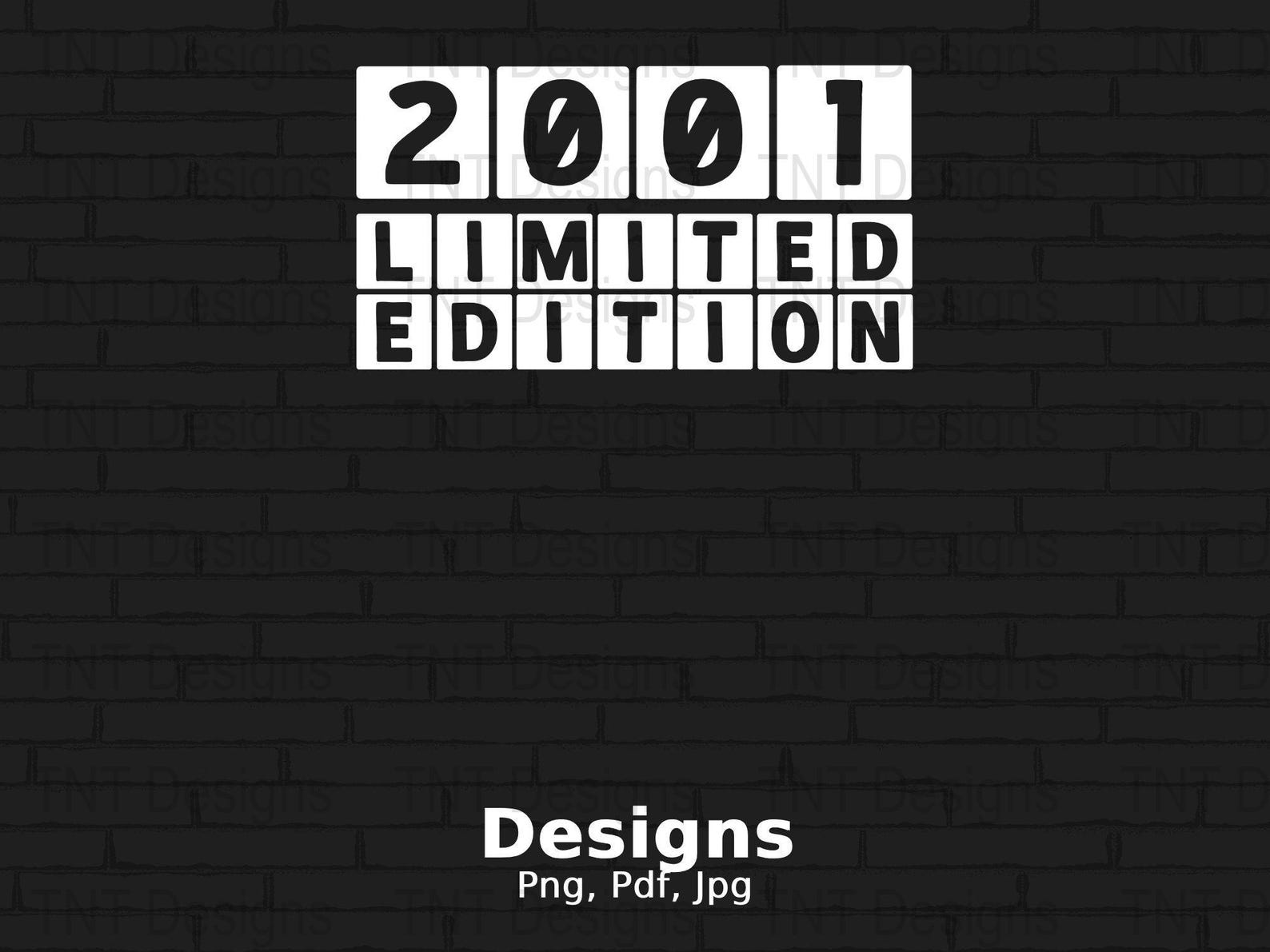 2001 Limited Edition Vintage Birthday Digital Png File, 22nd Birthday T ...