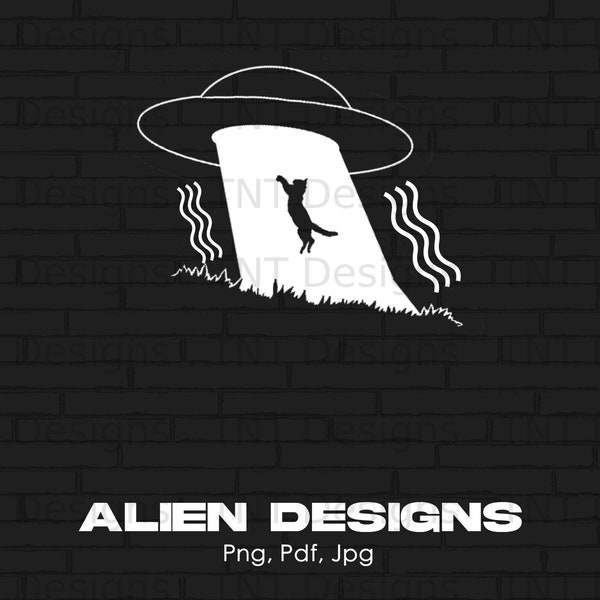 Funny Alien Cat Png Etsy