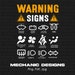 Funny Mechanic Warning Signs Digital Png File, Instant Download, Funny ...