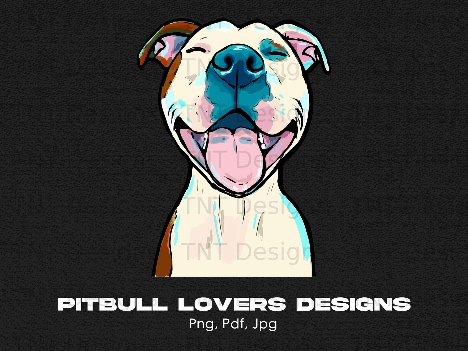Pitbull Dog Png Dog Lover Designs Cute Pitbull Dog Digital - Etsy
