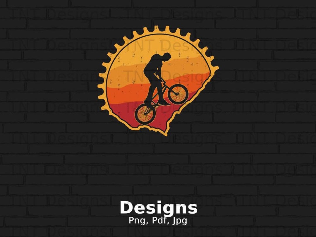 Sunset Bicycle Rider Digital Png File, Instant Download, Vintage Bike T ...