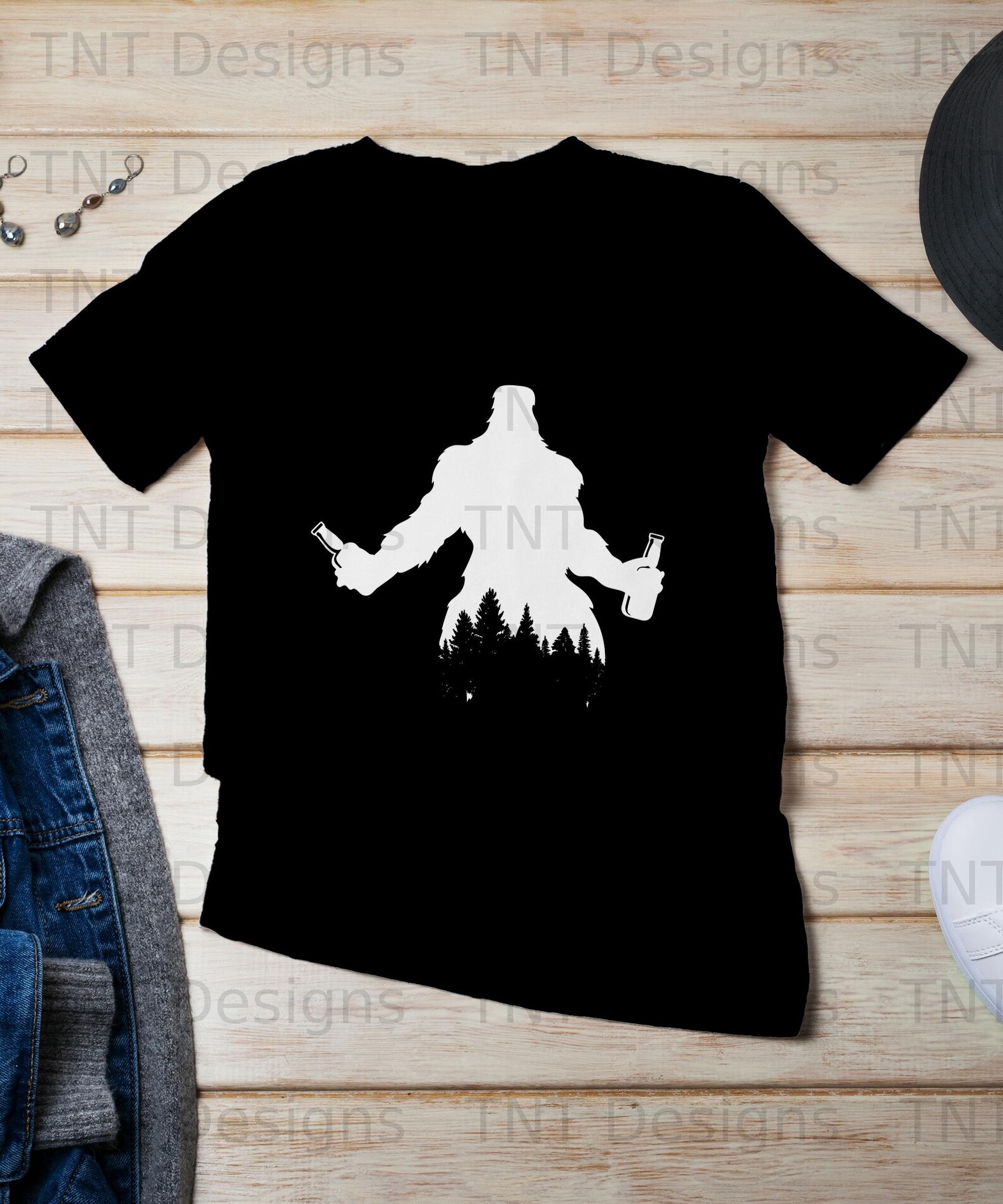 Bigfoot Drinking Beer Digital Png Design, Instant Download, Funny ...