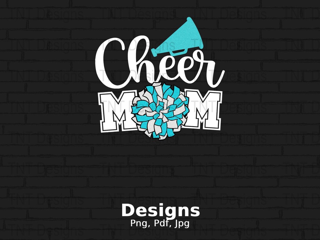 Cheer Mom Digital Png File, Instant Download, Cheerleader Mom T-shirt ...