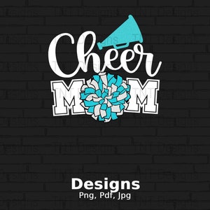 Cheer Mom Digital Png File, Instant Download, Cheerleader Mom T-shirt ...