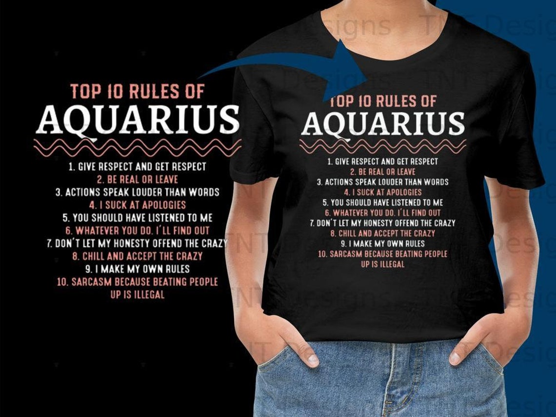Aquarius Top Rules Digital Png File, Instant Download, Aquarius Zodiac ...