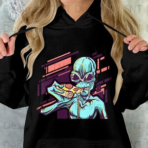 Alien Eating Pizza Digital Png File, Instant Download, Funny ...