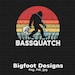 Bassquatch Digital Png File, Instant Download, Funny Bigfoot Fishing T ...