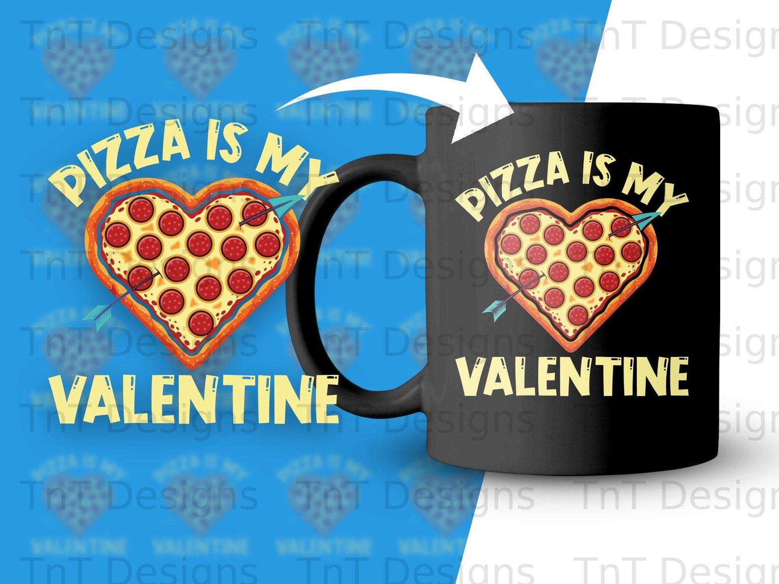 Pizza is My Valentine Digital Png File Instant Download, Pizza Lover ...