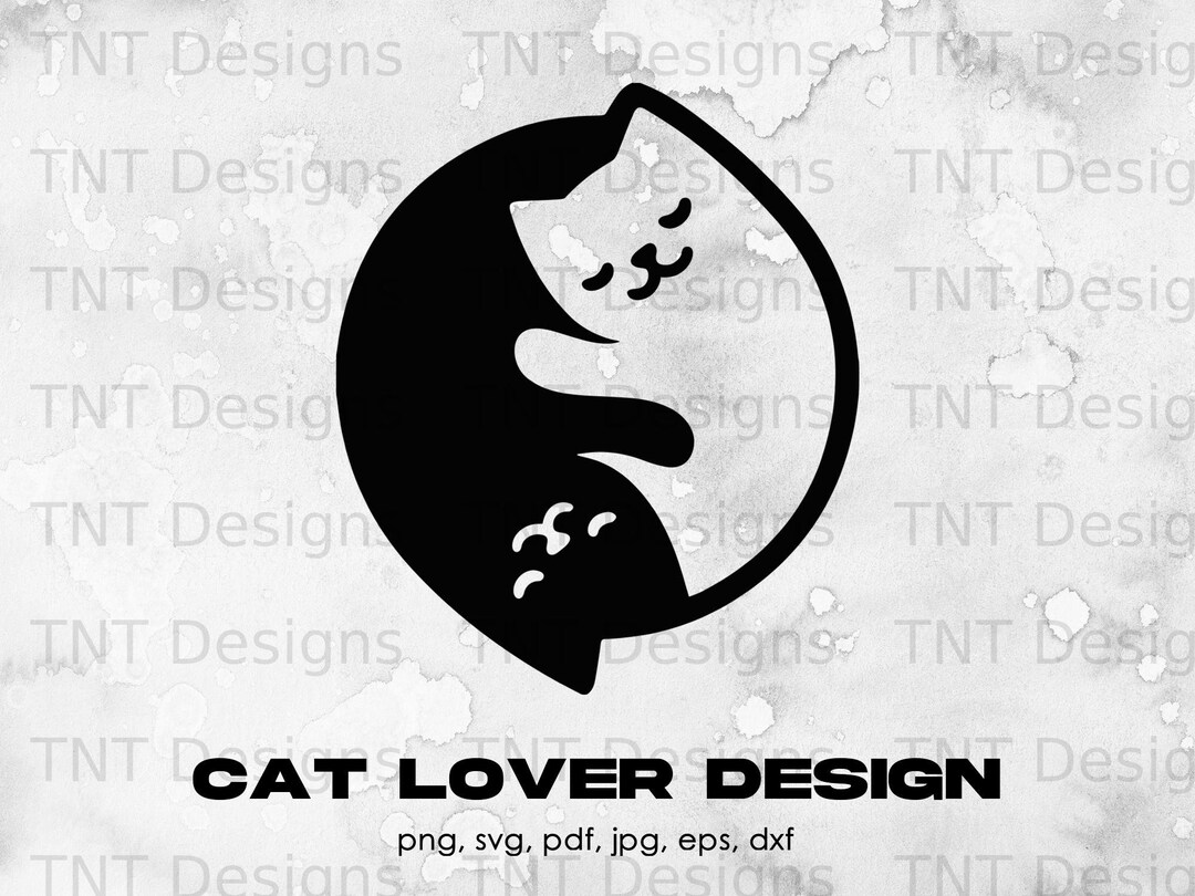 Cute Cats Yin Yang Yoga Digital Png File, Instant Download, Funny Cat ...