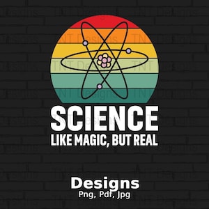 Science Like Magic but Real Digital Png File, Instant Download, Funny ...