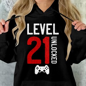 Level 21 Unlocked Digital Png File, Instant Download, 21st Birthday T ...