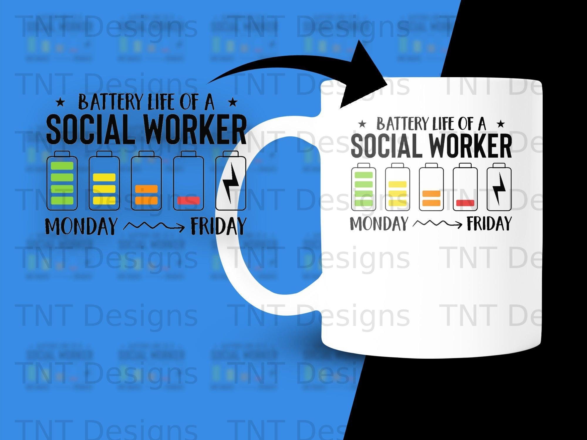 Battery Life of A Social Worker Digital Png File, Instant Download ...
