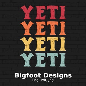 Yeti Yeti Yeti Digital Png File, Instant Download, Retro Yeti T-shirt ...