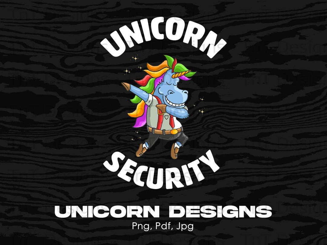 Dabbing Unicorn Security Digital Png File, Instant Download, Funny ...