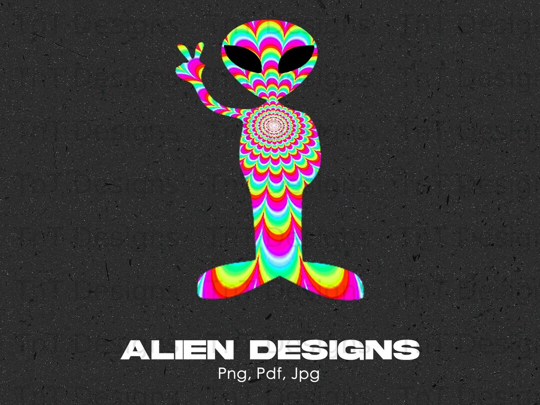 Hypnotize Alien UFO Digital Png Design File Instant Download, Space ...