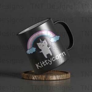 Kittycorn Cartoon Cat Unicorn Lover Digital Png Design File Instant ...