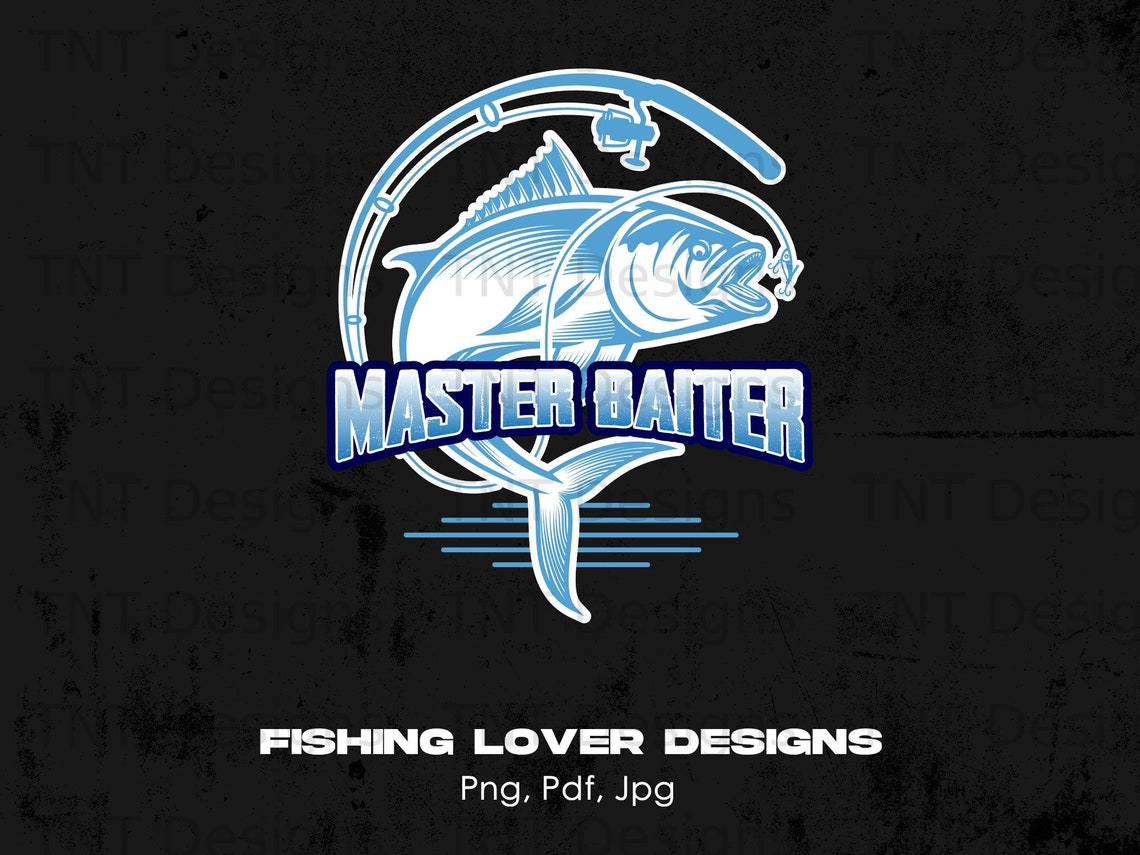 Master Baiter Funny Fishing Digital Png Design File Instant - Etsy