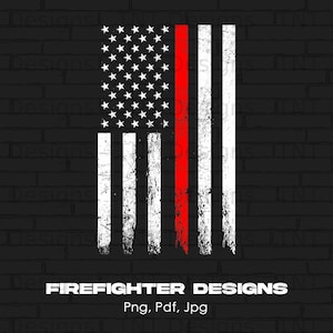 Firefighter Distressed USA Flag Digital Png File, Instant Download ...