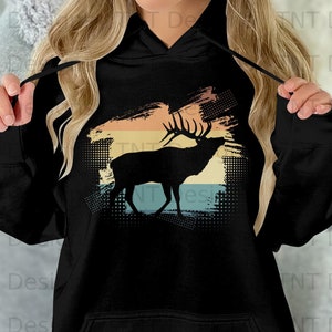 Vintage Elk Digital Png File Instant Download, Elk Lover T-shirt Design ...
