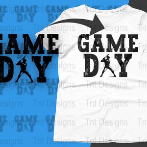 Game Day Digital Png File, Instant Download, Baseball Player Tshirt ...