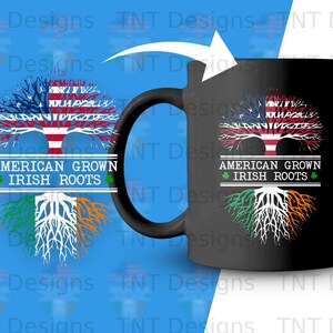 American Grown Irish Roots US Flag Png Digital File Instant Download ...