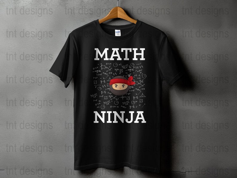 Math Ninja Digital Png File, Instant Download, Math Geek T-shirt Design ...