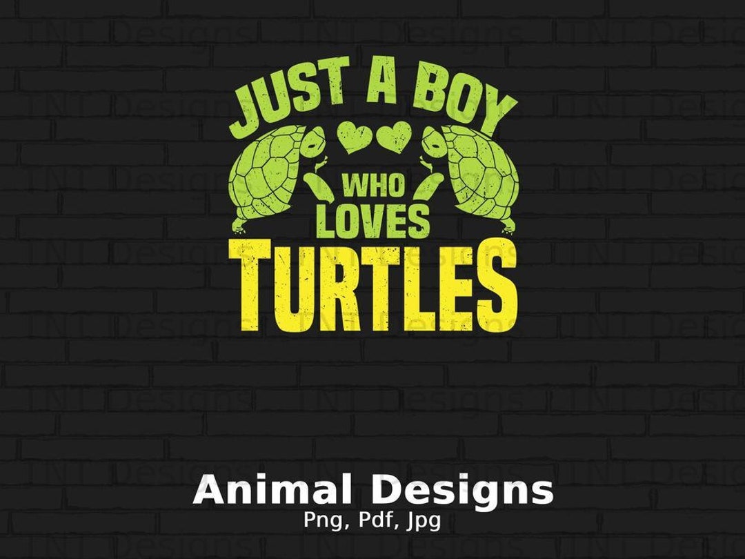 Just A Boy Who Loves Turtles Digital Png File, Instant Download, Turtle ...