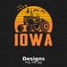 Iowa Digital Png File, Instant Download, Vintage Tractor T-shirt Design ...