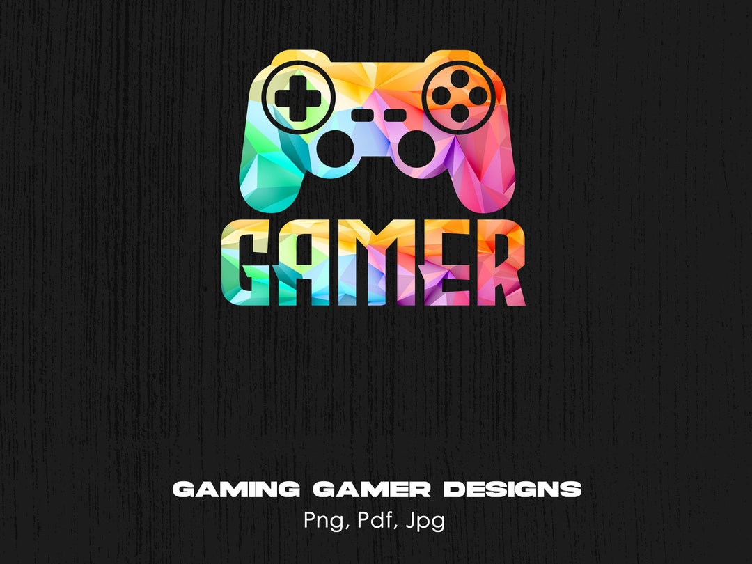 Colorful Gamer Controller Digital Png File, Instant Download, Gaming T ...