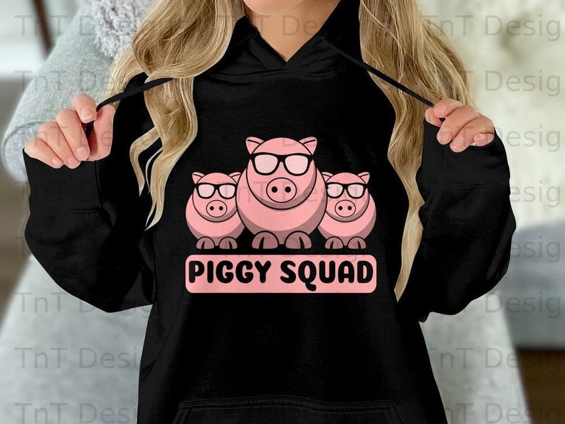 Piggy Squad Digital Png File Instant Download Funny Pig Png - Etsy