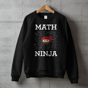 Math Ninja Digital Png File, Instant Download, Math Geek T-shirt Design ...