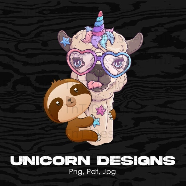 Unicorn Llama - Etsy