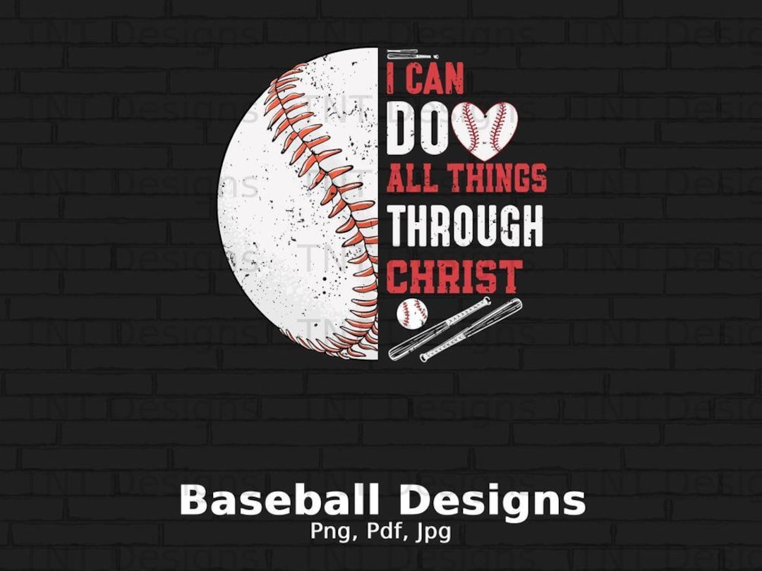 Christian Baseball Digital Png File, Instant Download, Sports, Baseball ...