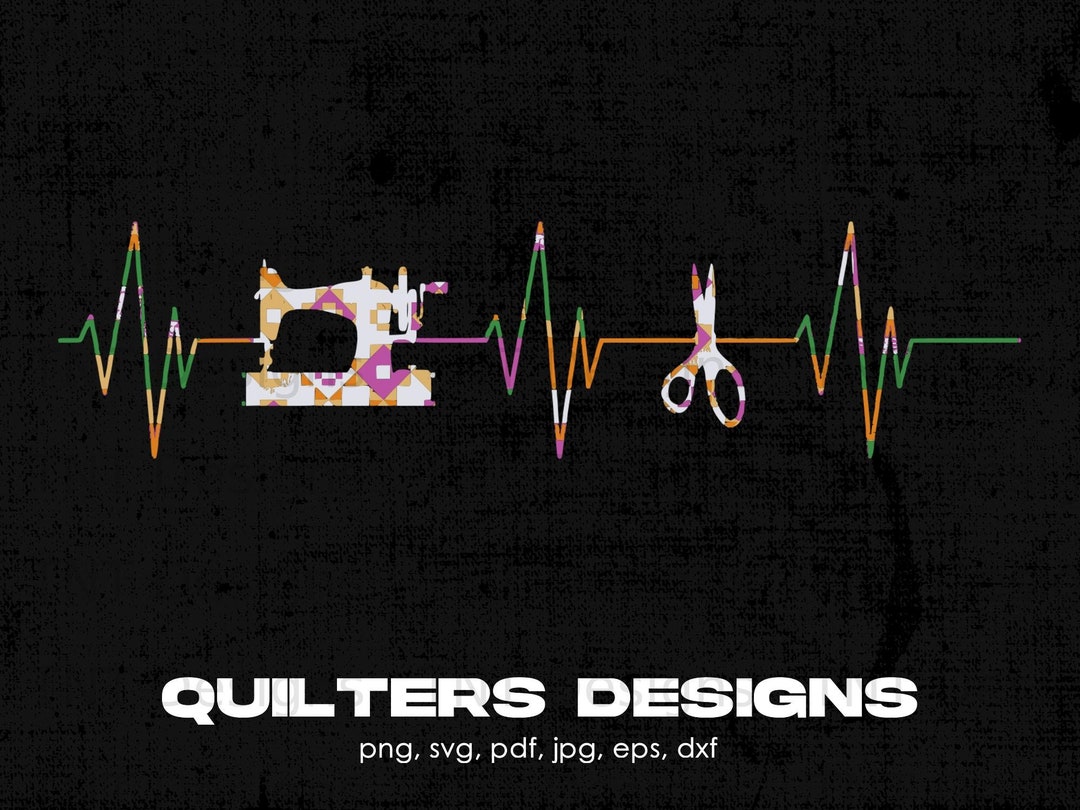 Quilter Heartbeat Sewing Machine Digital Png File, Instant Download ...
