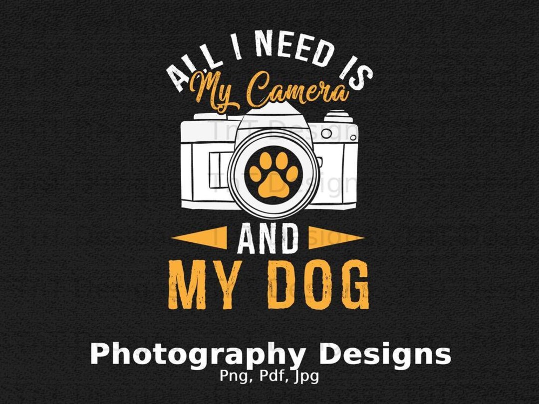Camera Dog Lover Digital Png File, Instant Download, Funny Photography ...