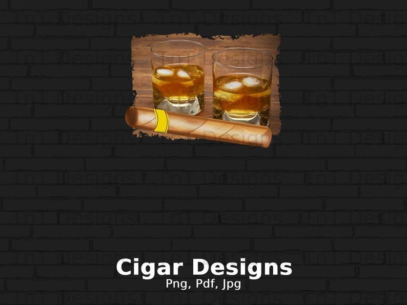 Cigar and Bourbon Digital Png File Download Cigar Smoking - Etsy