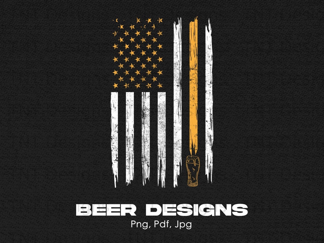 Beer Lover USA Flag Digital Png File, Instant Download, Brew Png, Beer ...