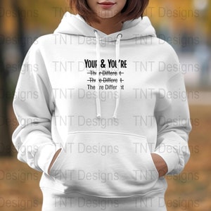 Grammar Your and You're They're Different Digital Png File, Instant ...