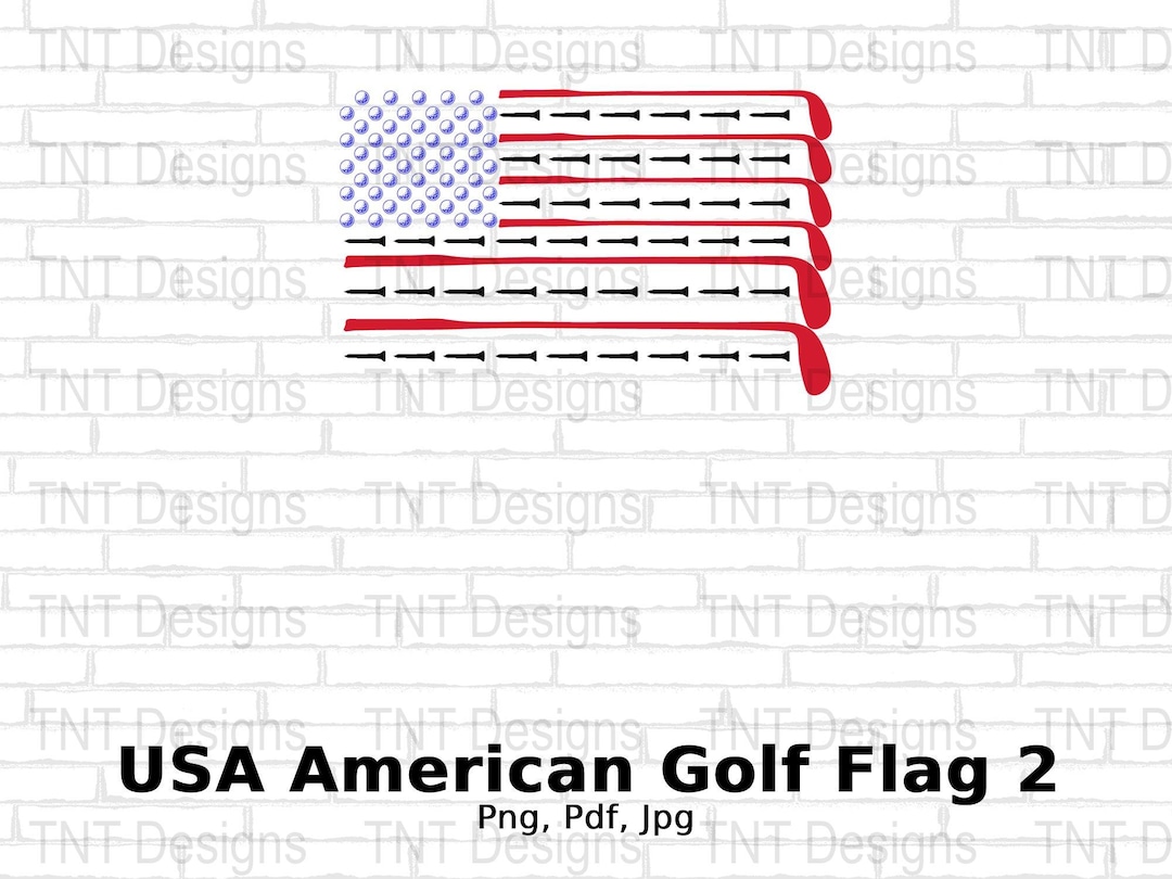 USA American Golf Flag Digital Png File, Instant Download, Patriotic ...