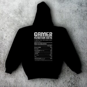 Gamer Nutrition Facts Digital Png File, Instant Download, Gift for ...