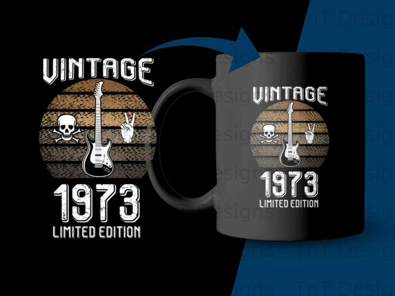 Vintage 1973 Limited Edition Digital Png File Download 50th - Etsy