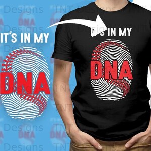 It's in My DNA Fingerprint Digital Png File, Instant Download, Baseball ...