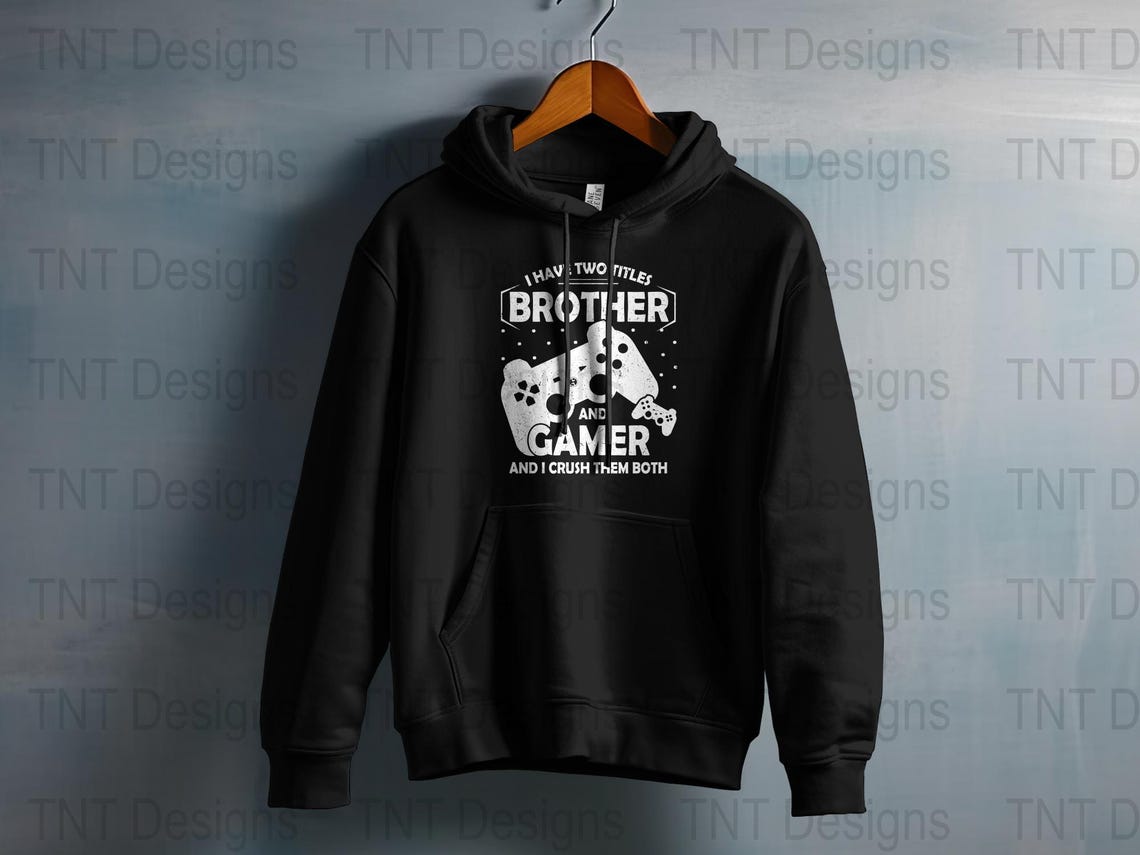 Brother Gamer Digital Png File, Gift for Gamer, Gamer T-shirt Designs ...