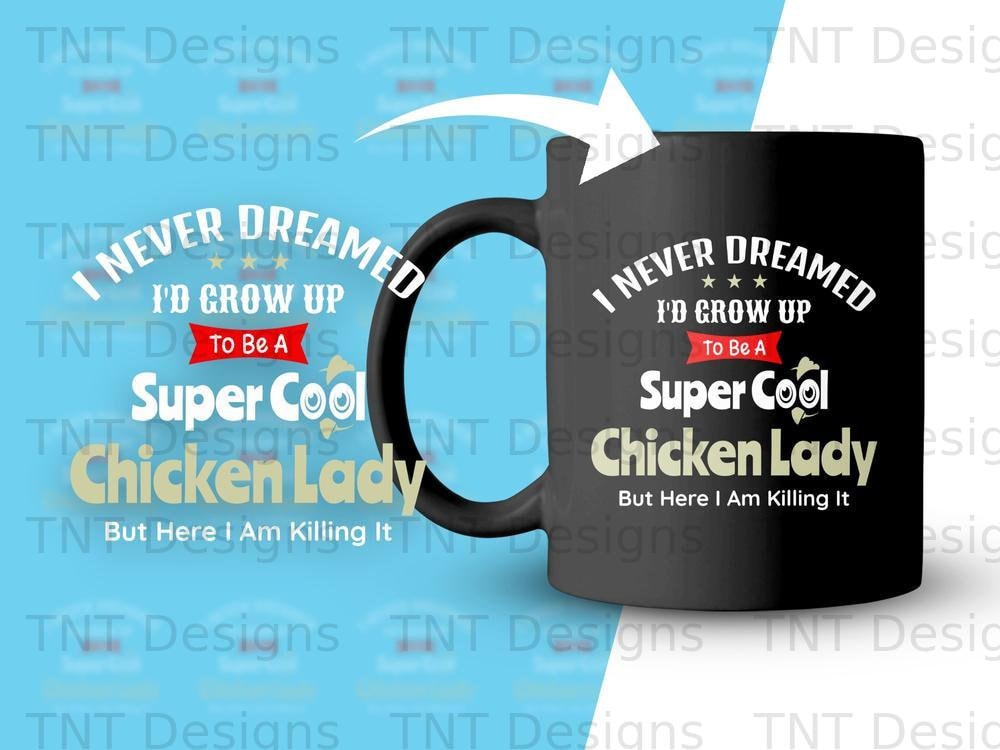 Super Cool Chicken Lady Digital Png File, Instant Download, Chicken Png ...